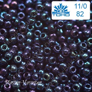 Японский бисер Toho TR-11-82 металлизированный темно-синий с красивым переливом | купить ...
